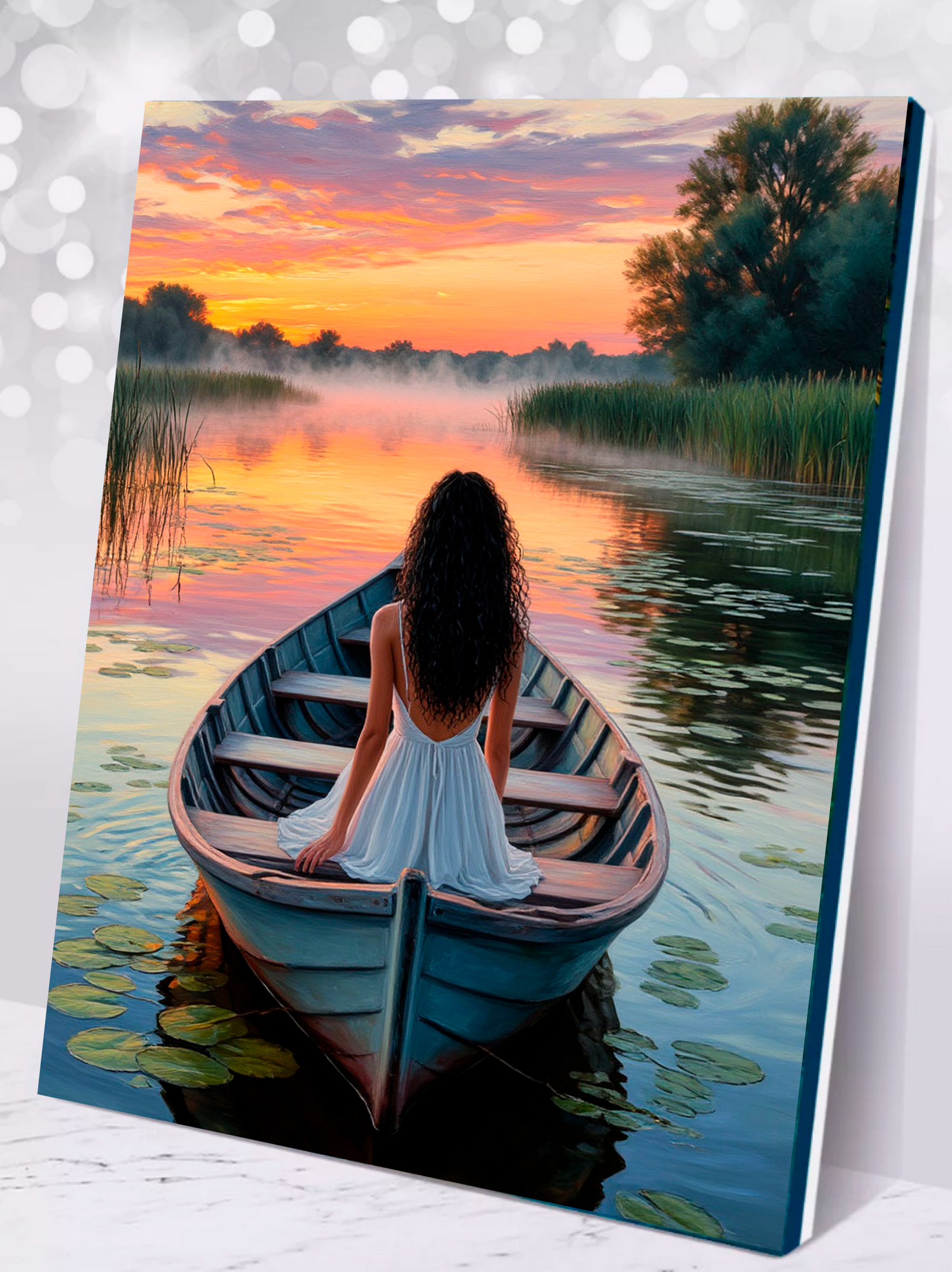 Картина по номерам Туман над озером 40х50 см, хлопковый холст на подрамнике, акрил, АртТойс