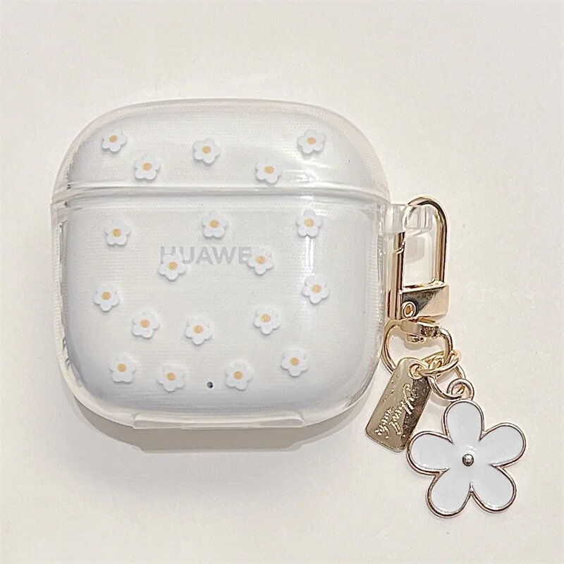 Чехол для Huawei Freebuds SE 2 PRAYSONG Freebuds SE 3, Flowers-WH