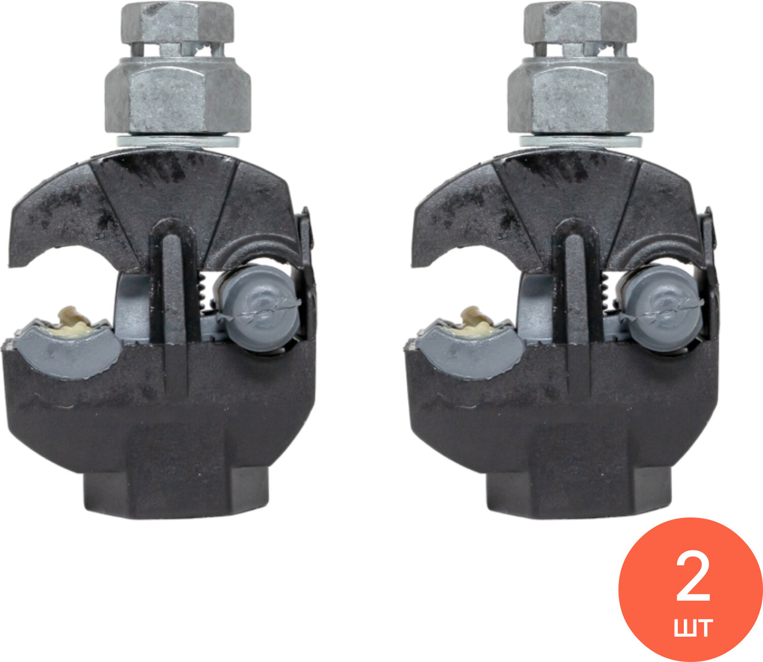 Зажим прокалывающий EKF / ЕКФ P1X-95N ответвительный, 16-95/1.5-10мм2, p-1x-95n / ответвитель для проводов СИП (комплект из 2 шт)