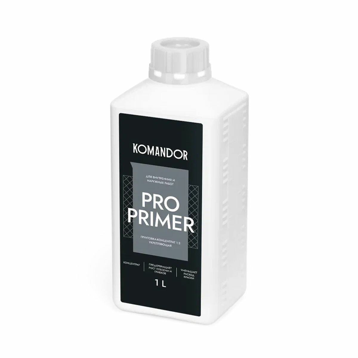 Грунтовка-концентрат Komandor Pro Primer, универсальная, 1 л