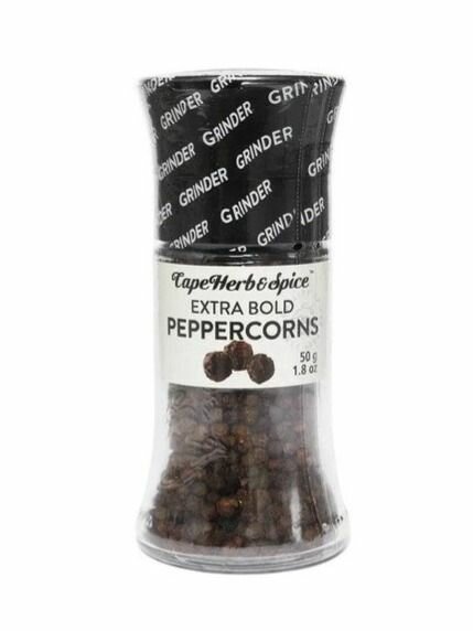 Черный перец "Extra Bold Peppercorns" Cape Herb & Spice, мини мельница