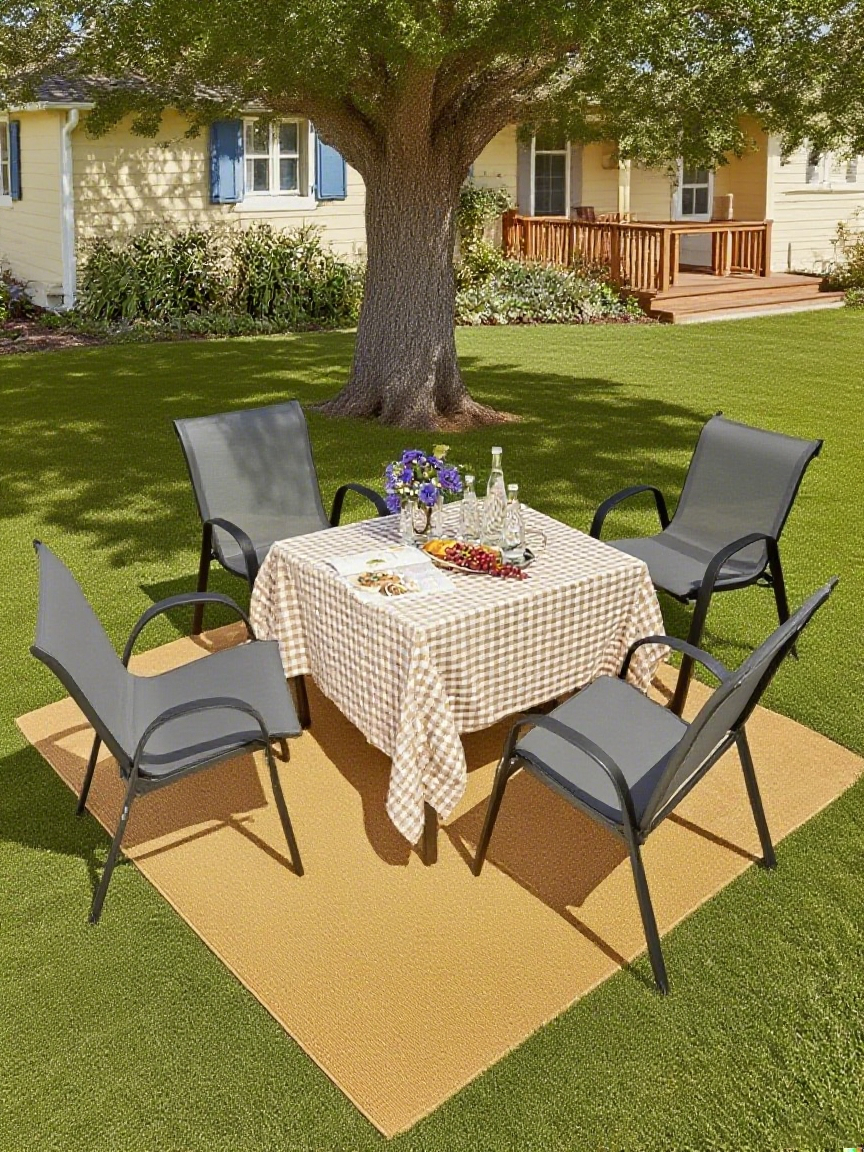 Набор садовой мебели, набор из четырех стульев: со спинкой, для кухни и сада