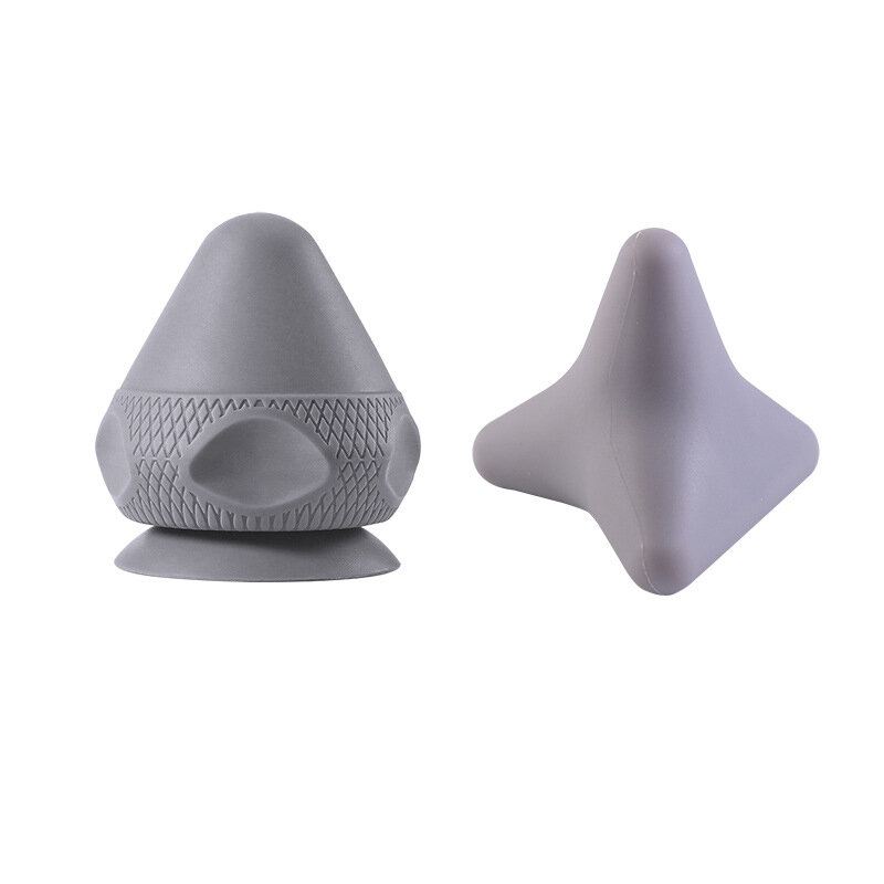 Мяч для глубокого массажа тканей, инструмент для самомассажа, набор для ручного массажа, предназначенный для снятия напряжения и боли в спине, руках, плечах, шее и ногах - серый