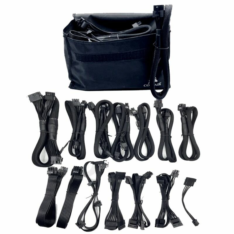 Модульный кабель питания SF750 SF600 SF450 для блока питания графического процессора 8-контактный — PCIe 6+2-контактный, двойной 8-контактный, для процессора 4+4-контактный, для SATA Molex 4-контактный, 24-контактный