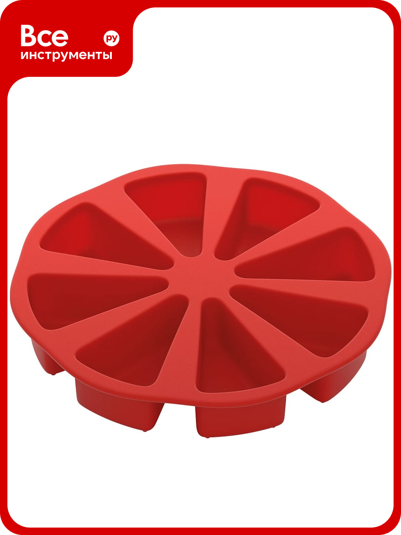 Форма NADOBA MILA для порционного торта, силиконовая, 26x26x4,5 см, 5 см 762024 предназначена для запекания