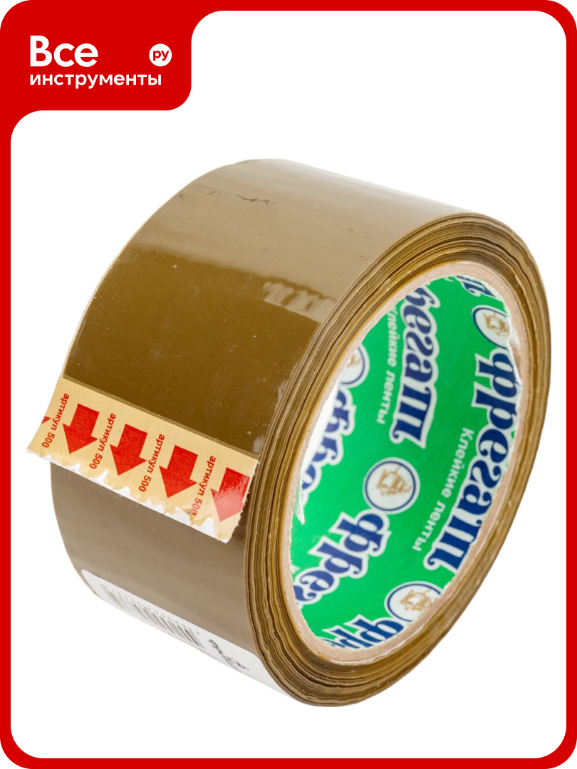 Упаковочная лента Фрегат 48 мм х 60 м, 45 мкм, коричневая С486045К