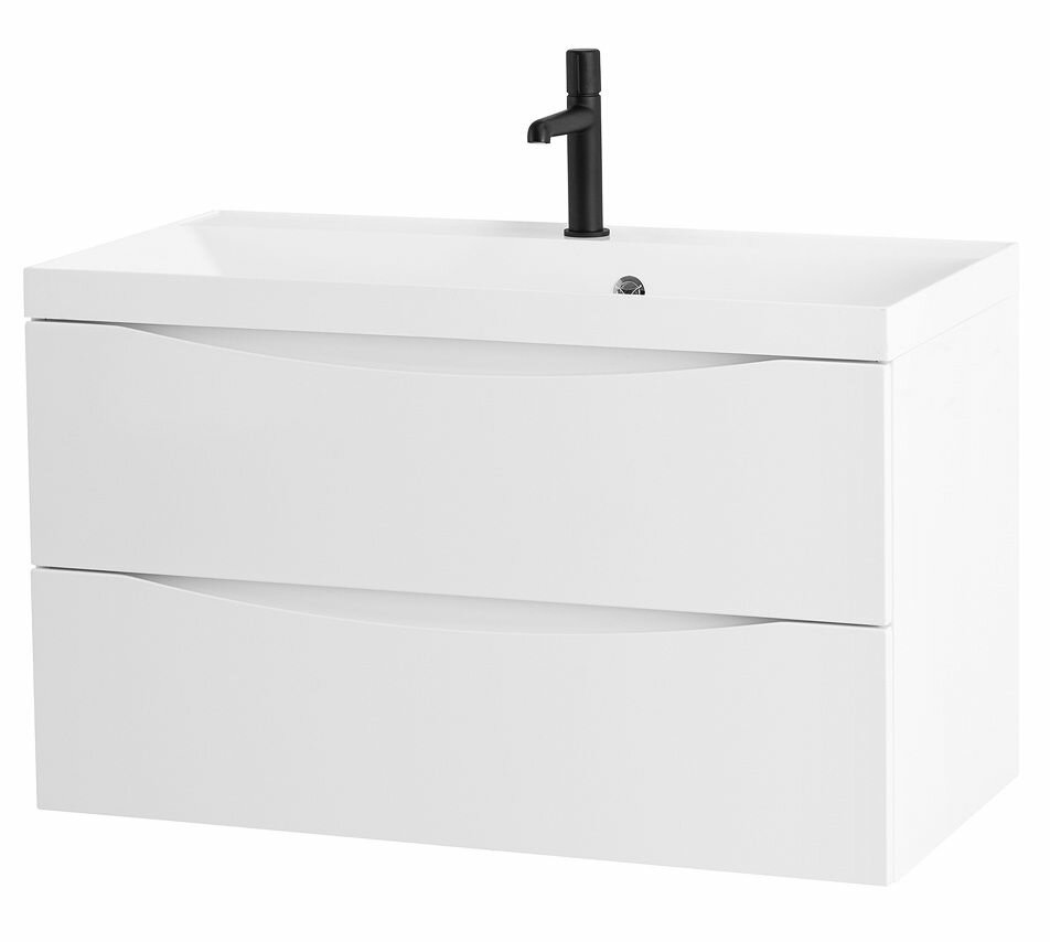 Тумба с раковиной BelBagno Marino 80 подвесная Bianco Opaco