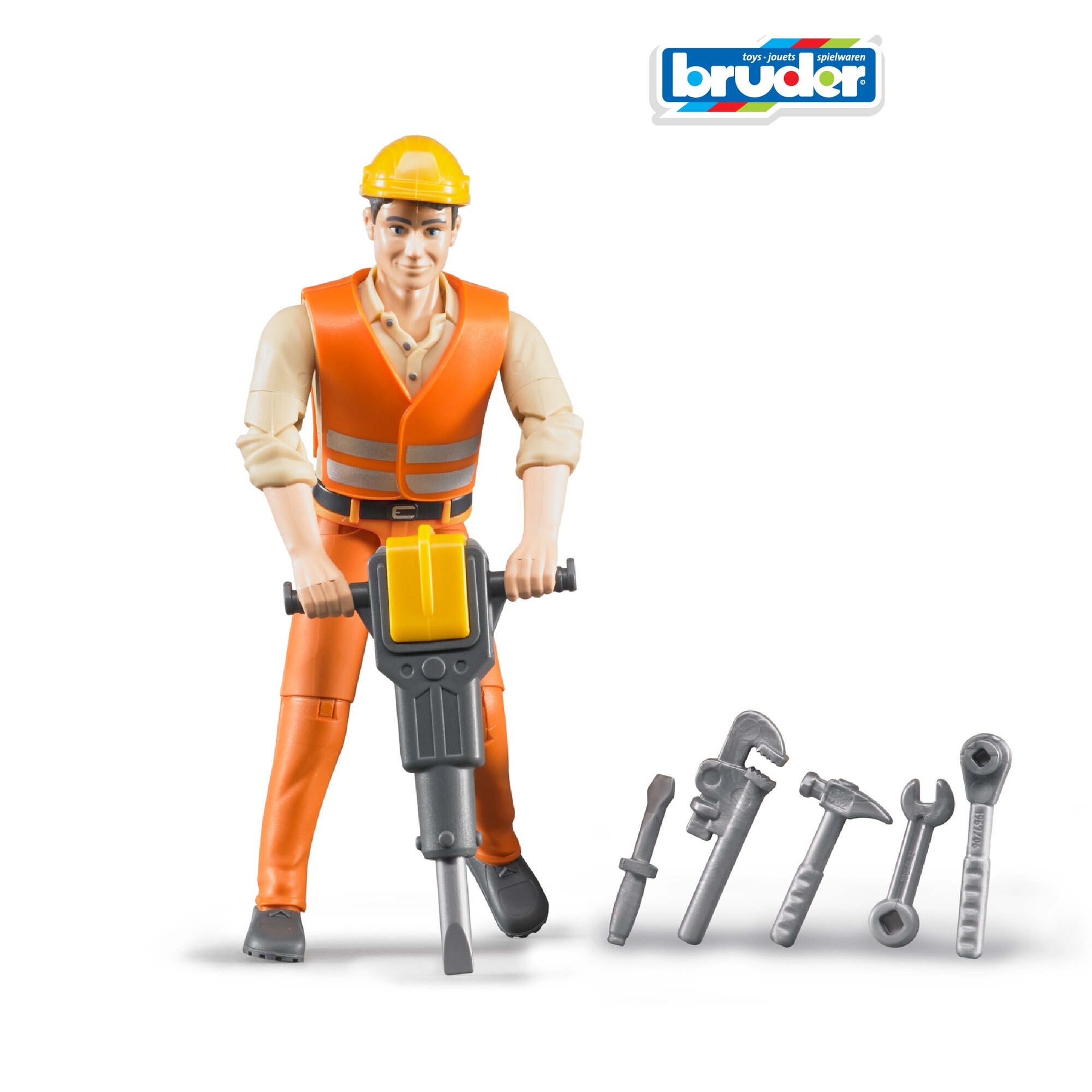 Фигурка Bruder Строитель с аксессуарами