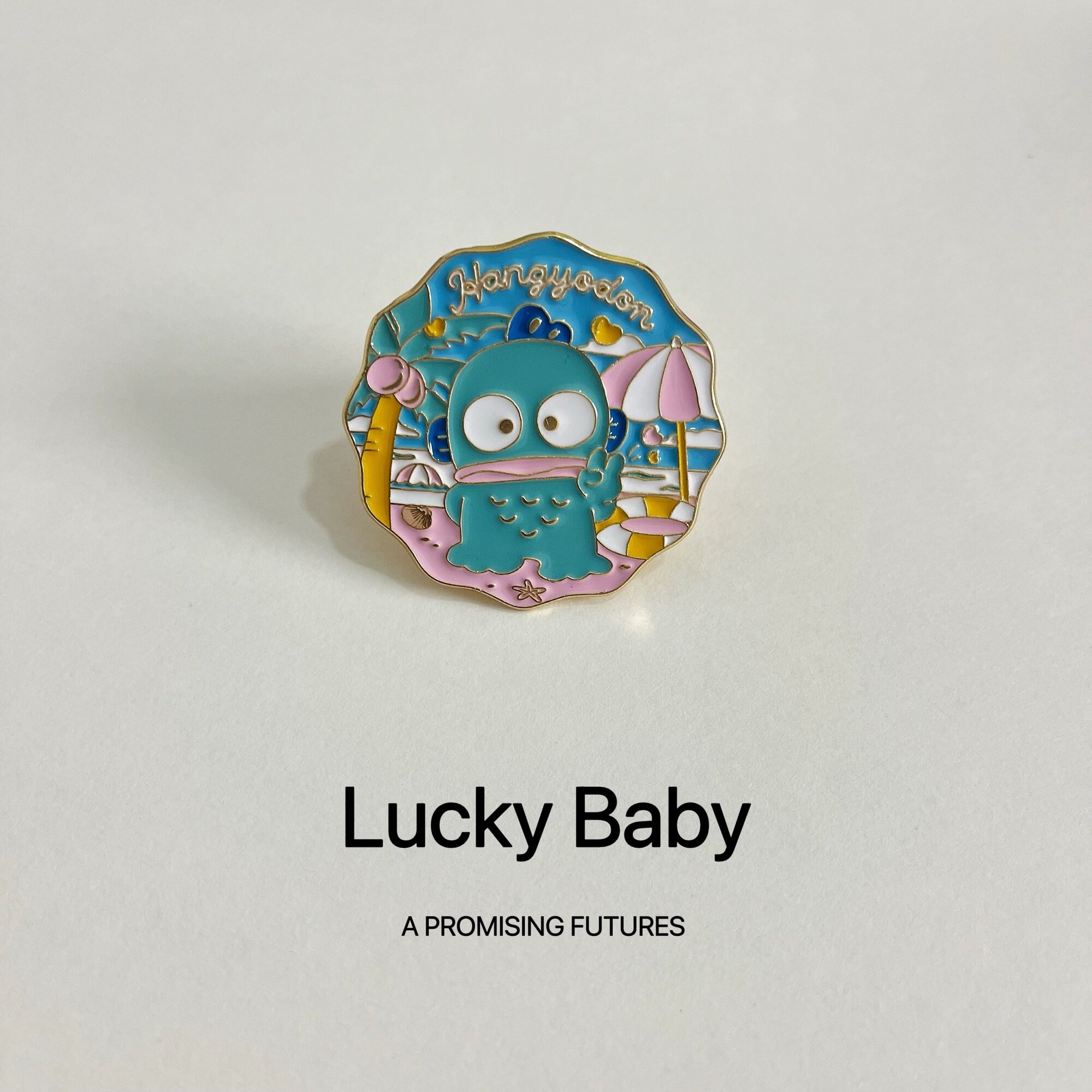 MINISO Значок Sanrio, собака цвета корицы, Куроми, металлический значок "Sweet Beach", симпатичная сумка для украшения, одежда, брошь, мило