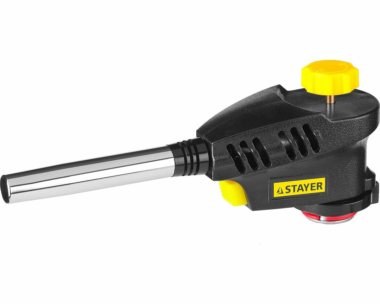 Газовая горелка STAYER ProTerm с пьезоподжигом турбо нагрев +30% температура 1300°С мощность 14 кВт цанговое соединение