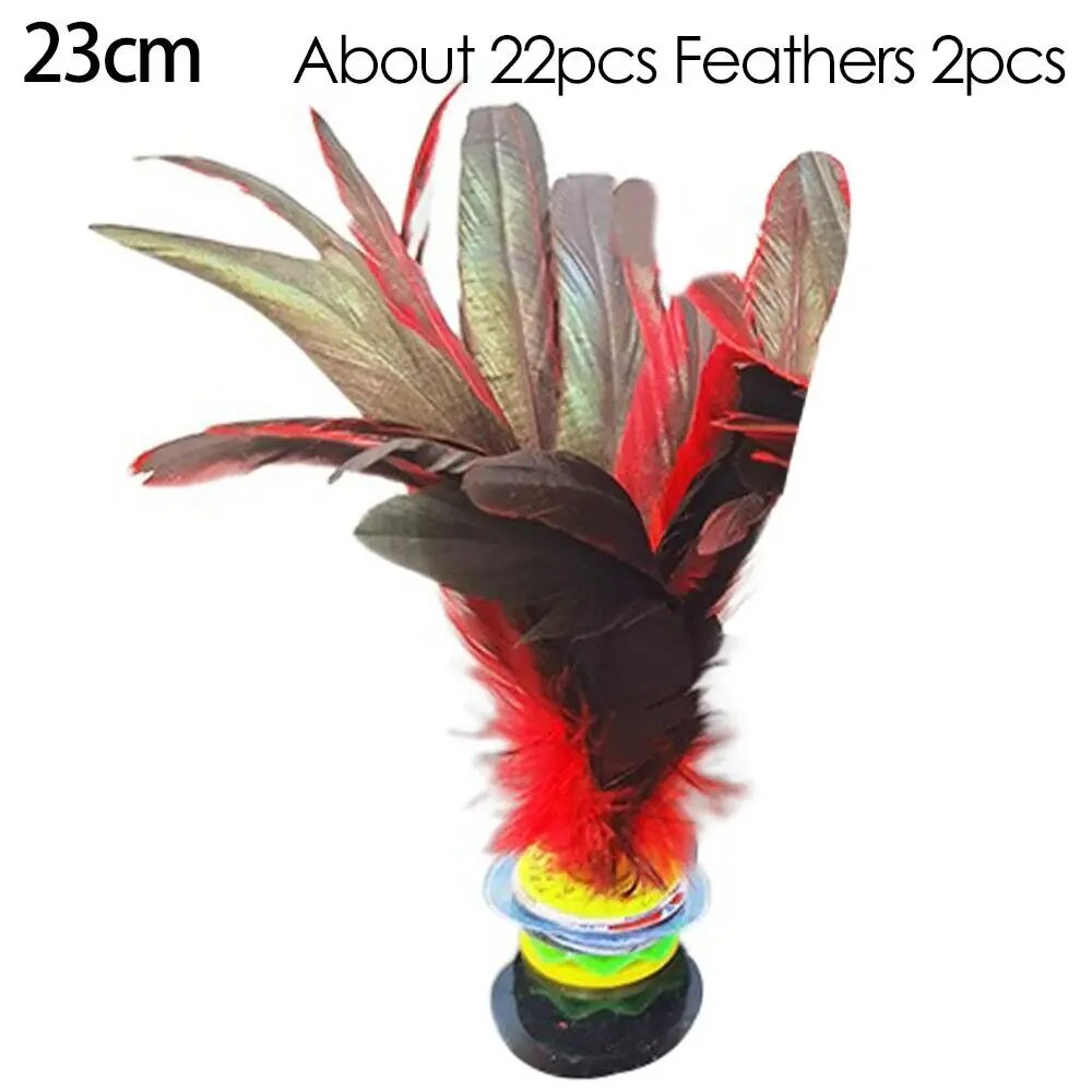 Китайский волан Jianzi с перьями Красный, 3