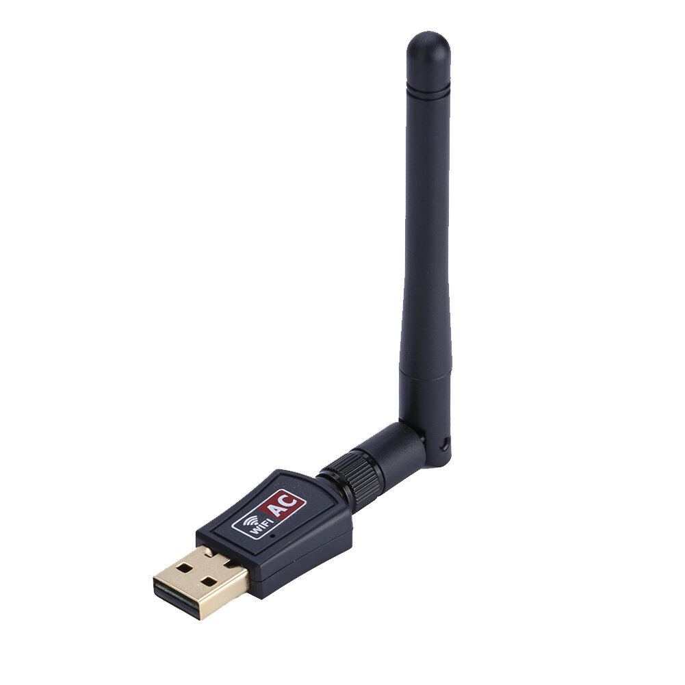 Wireless USB Adapter, External WiFi Antenna 600Mbps IEEE 802.11b/g/n/ac 2.4G/5G Dual Band for Internet Surfing
