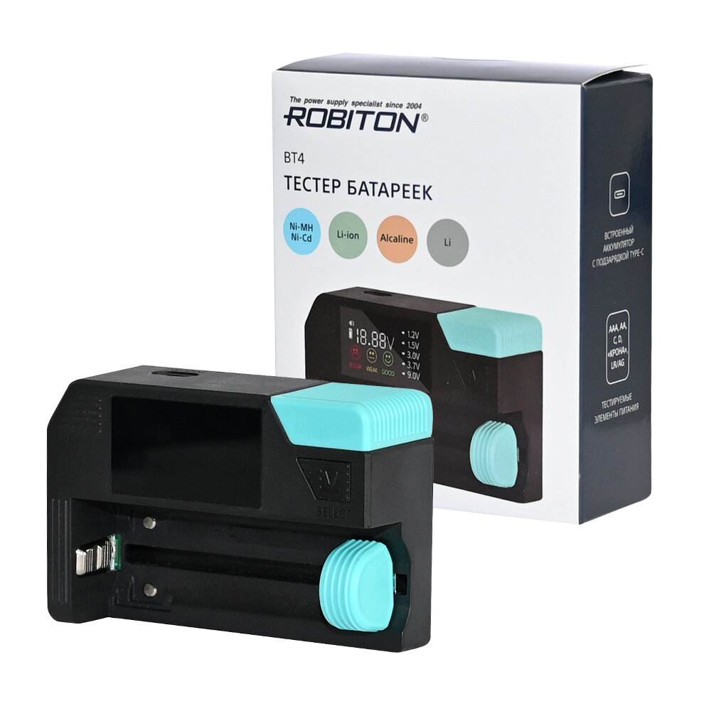 Тестер батареек и аккумуляторов BT4