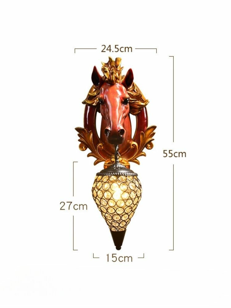 Современный настенный светильник в форме головы лошади, подходящий для гостиной, кабинета, коридора, лестницы отеля