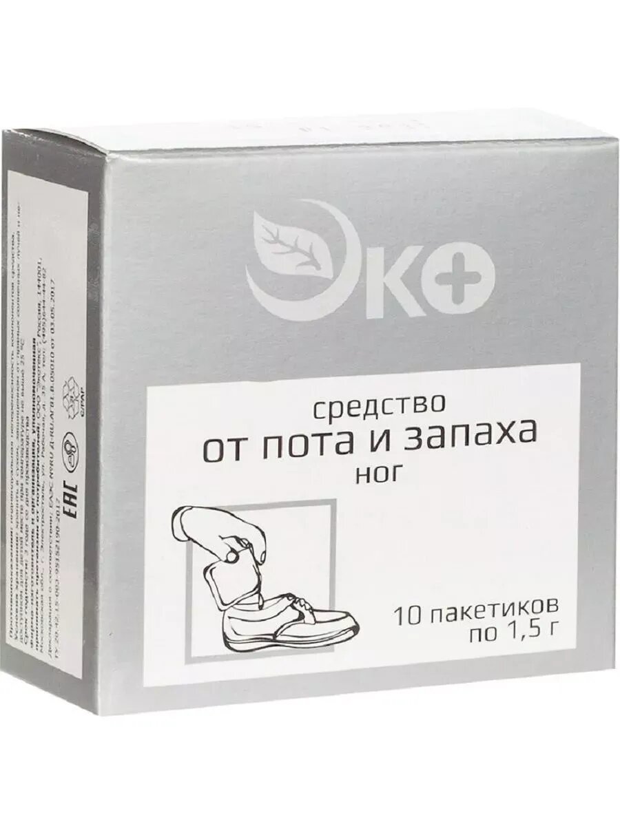 Дезодорант для ног Мебельная Фабрика ЭКО, антибактериальный, 10 саше