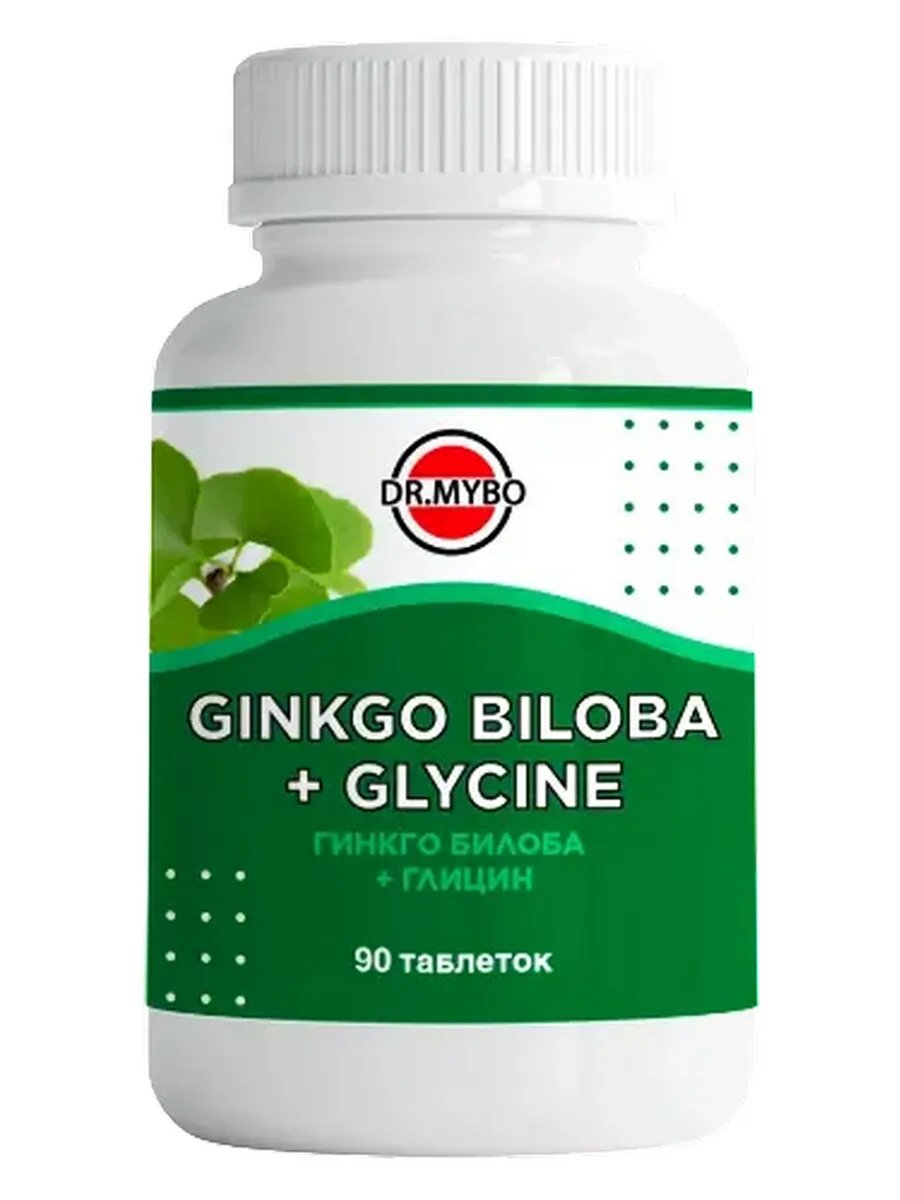 Таблетки Dr. Mybo "Гинкго билоба+глицин", для умственного потенциала