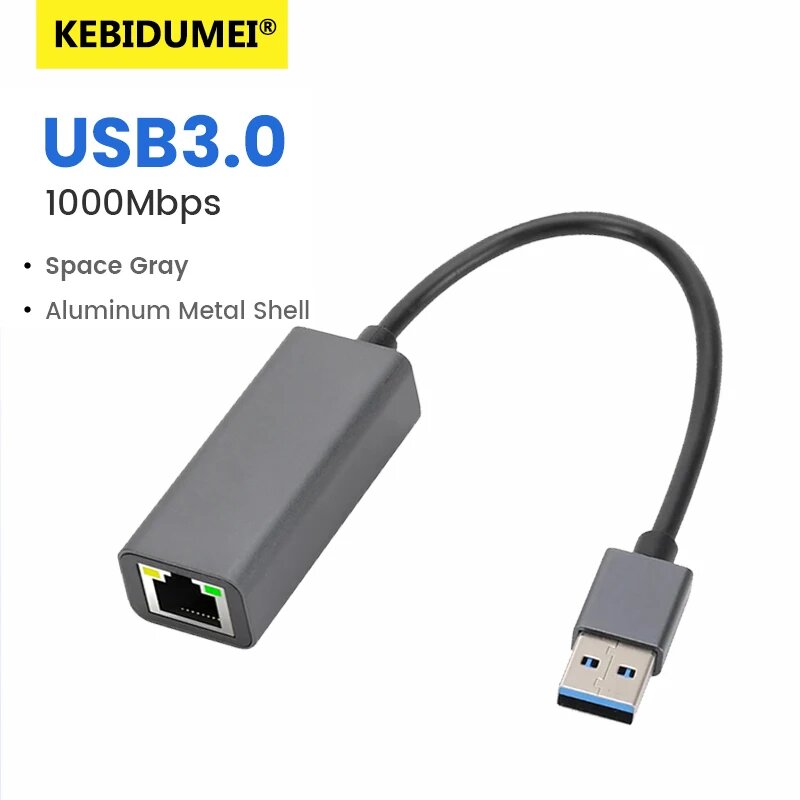 USB Ethernet-адаптер 2500 Мбит/с Сетевая карта 2.5G USB3.0 Thunderbolt 3 Lan Интернет-адаптер для портативных ПК Windows Mac OS USB-A/C, 1000M USB
