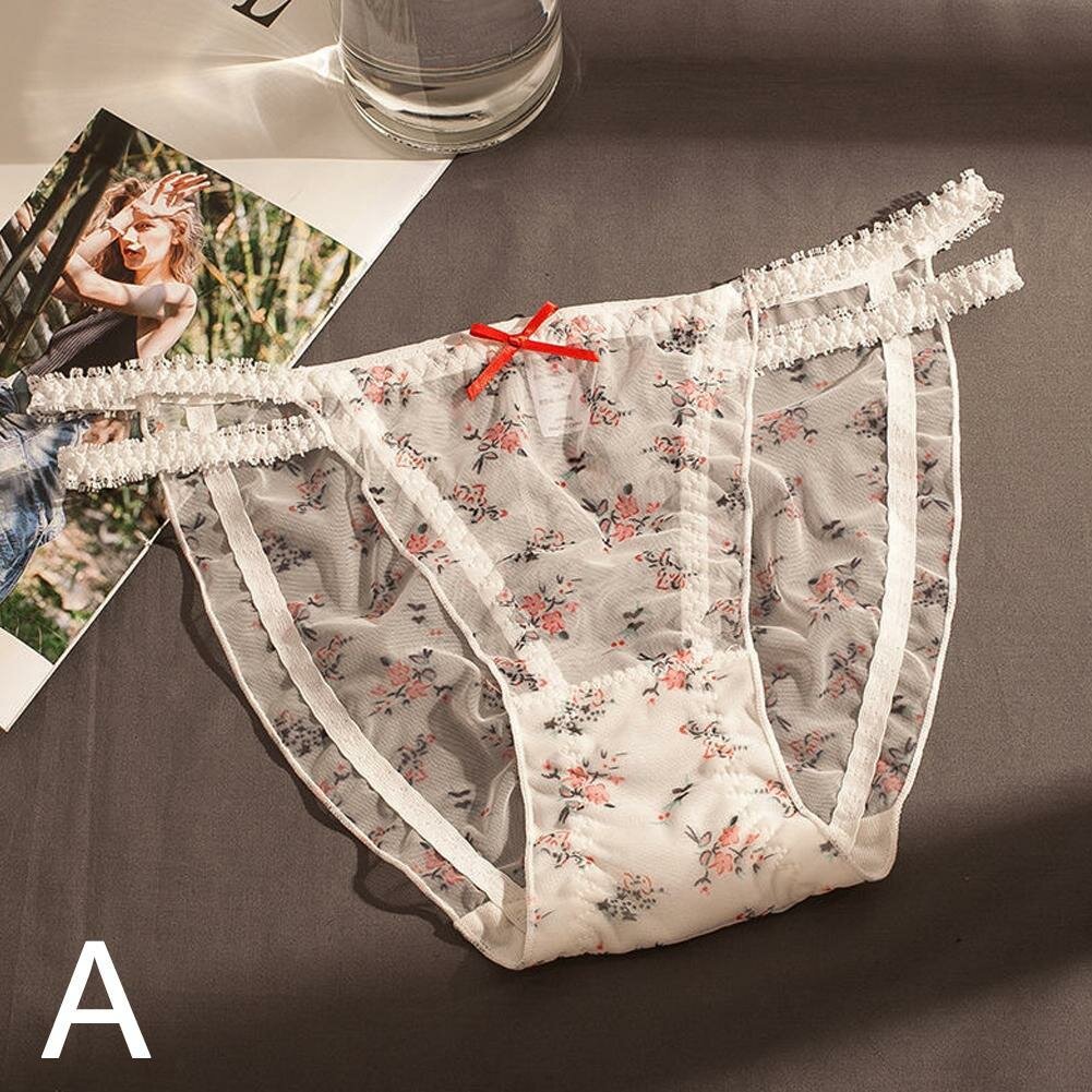 Женские кружевные трусики, дышащие трусы с низкой посадкой,1 шт.