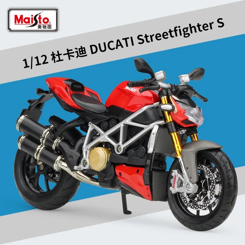 Maisto 1:12 Ducati Street Fighter S металлическая модель мотоцикла