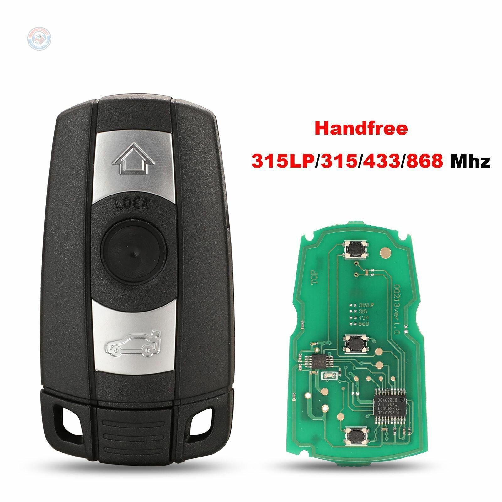 Чип-ключ дистанционного управления BMW ID7953 / ID46 с 3 кнопками, 315/433/868 МГц, совместим с сериями 1 3 5 6 7 X5 X6 Z4 E60 E70 E71 E90 E92