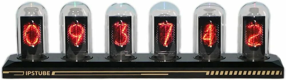 Цифровой IPS Цветной Экран Quasi Nixie Tube Clock Настольный творческий будильник таймер