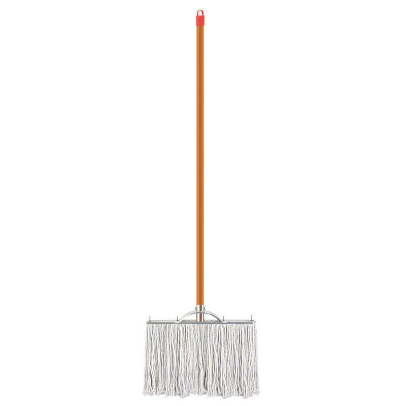 Швабра, хлопок, деревянная ручка, 40см