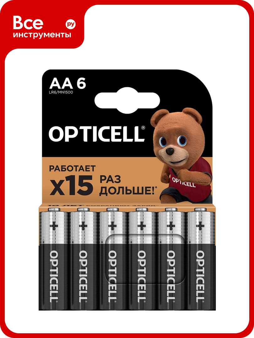 Батарейки Opticell AA 6шт 5051006