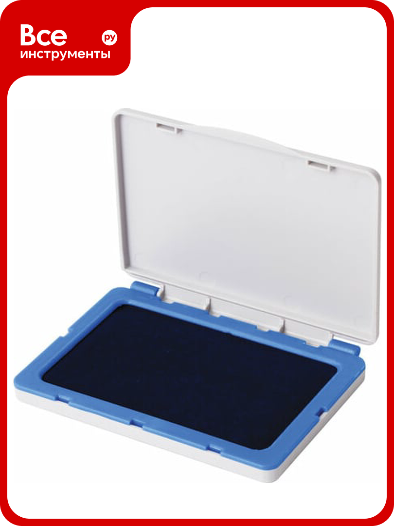 Штемпельная подушка BRAUBERG 120х90 мм рабочая поверхность 110х70 мм, синяя краска 236866