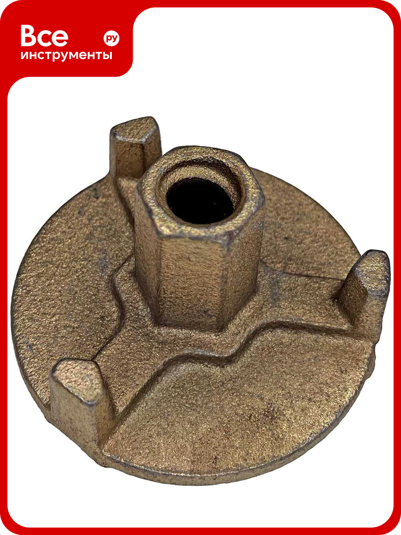 Гайка литая 100 мм, трехрожковая, оцинкованная, 25 шт TeaM Г3Р100ЦК