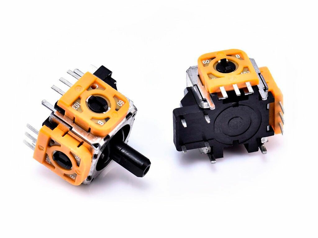 Оригинальный Стик 3d analog оранжевый для геймпада / джойстика для Dualshock Sony Playstation 3, 4 / PS4 / PS3 10kohm