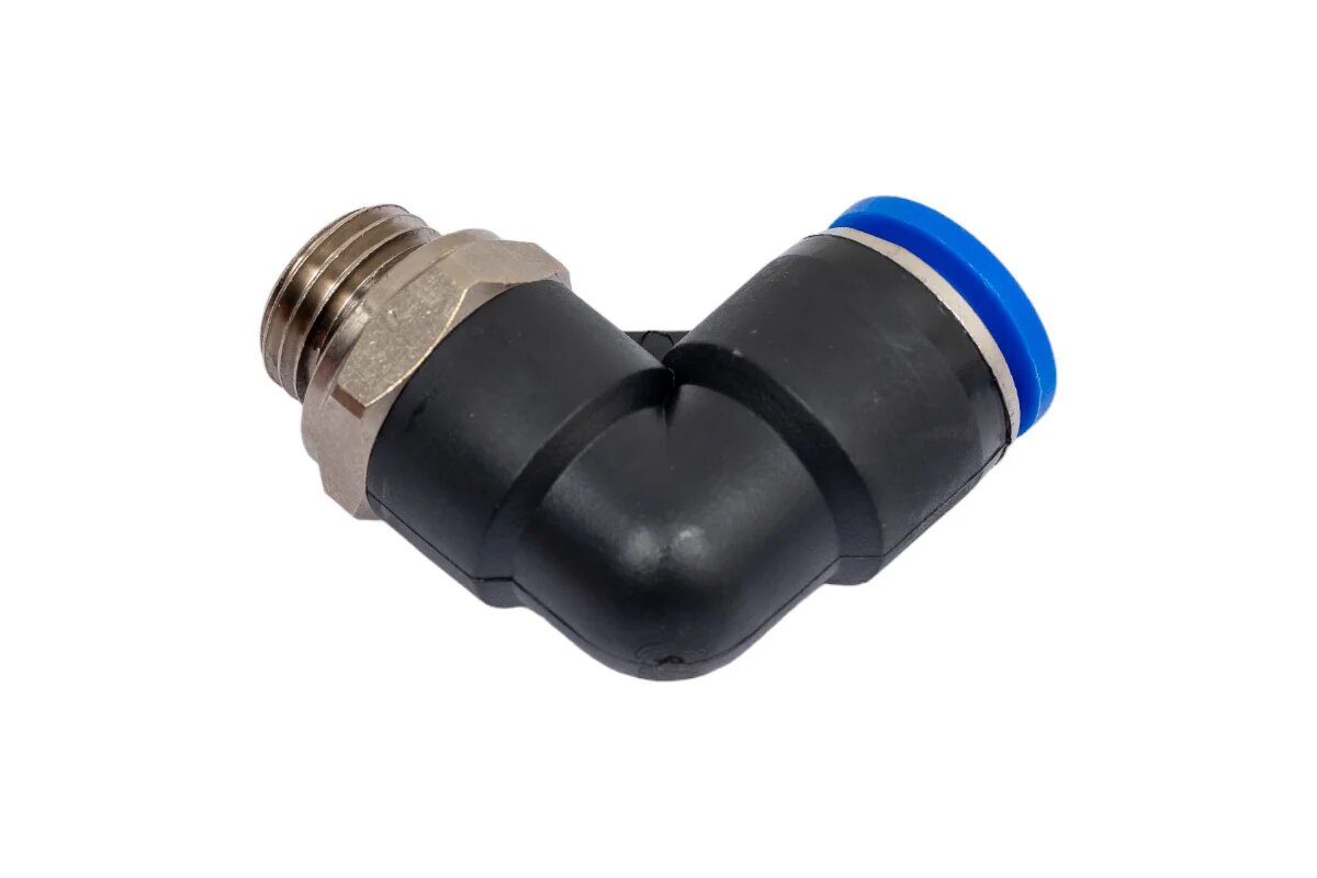 CDC Pneumatics Фитинг L-обр. 10 мм с наружной резьбой G1/4 PL 10G02 из нержавеющей стали