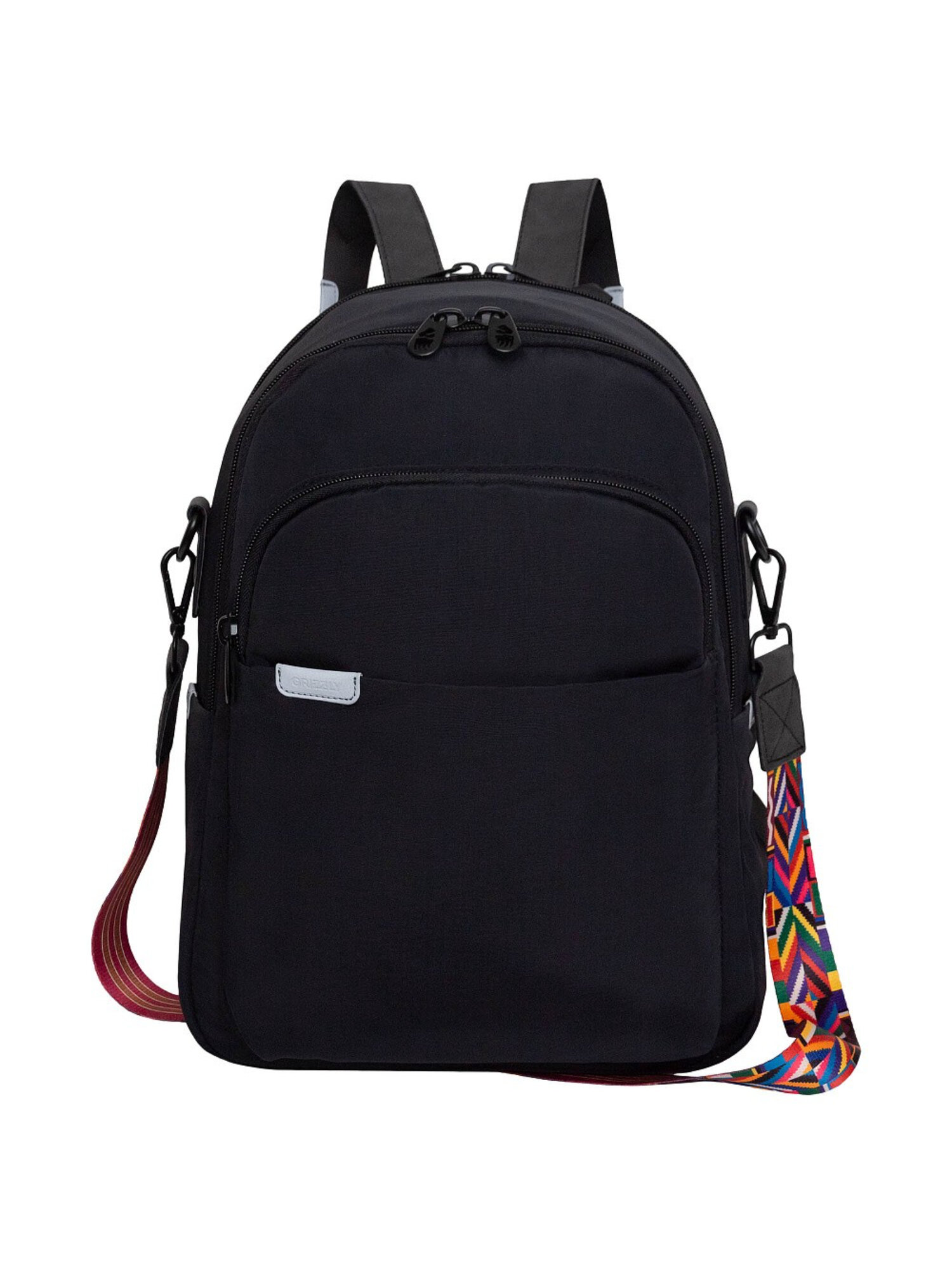 Рюкзак городской молодежный GRIZZLY, RD-546-1, черный, 29х37,5х15