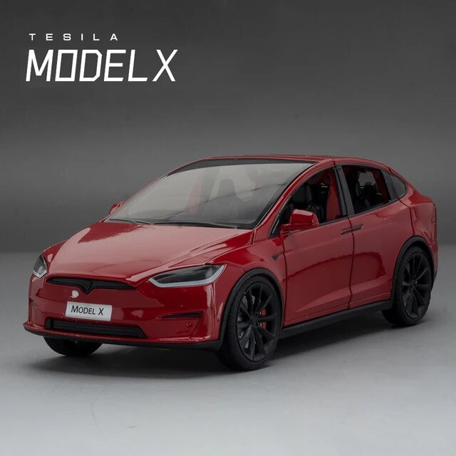 1:24 Roadster Model Y Model 3 Model S Модель игрушечной машины из сплава Звук и свет Детские игрушки Коллекционные подарки на день рождения