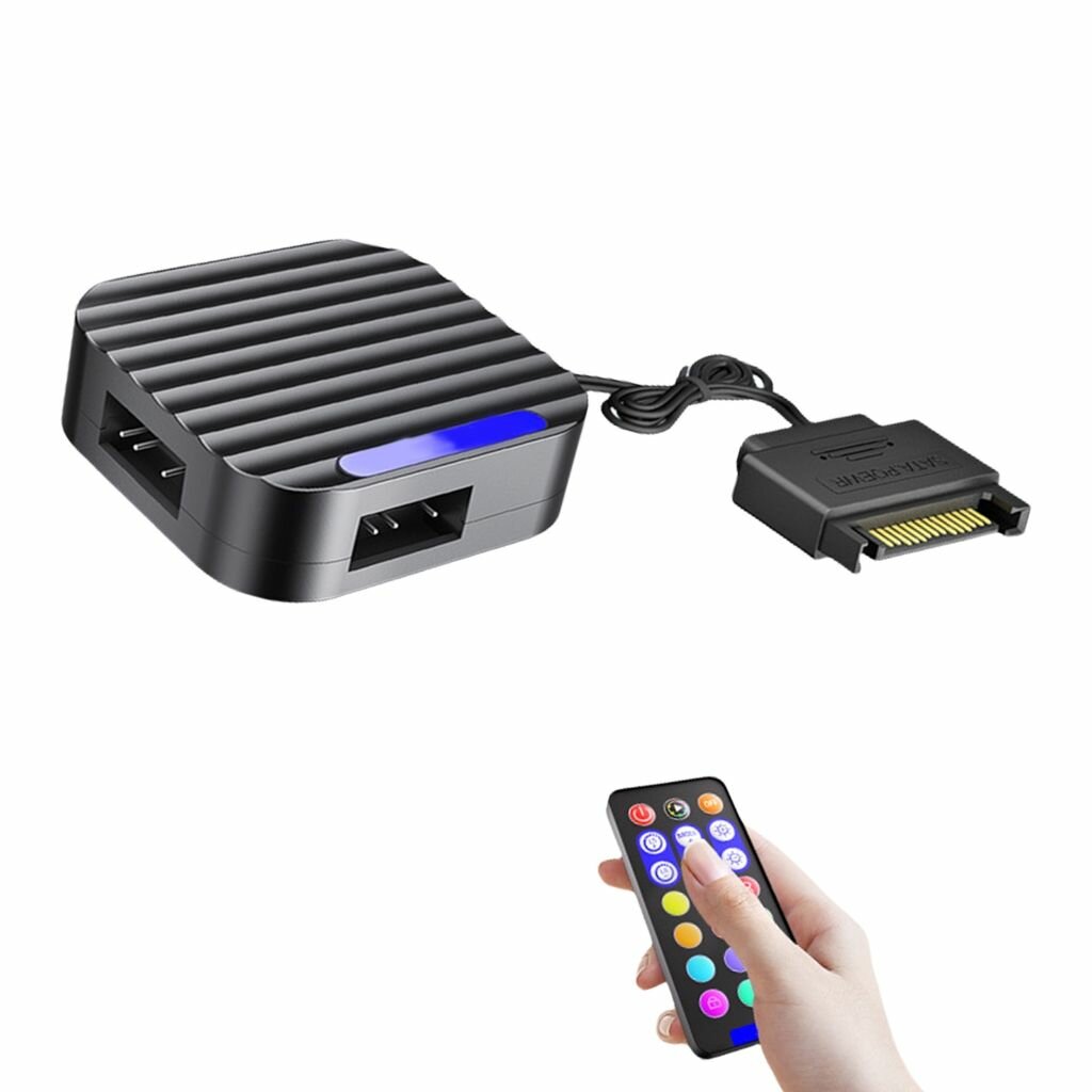 Контроллер вентилятора SATA - 5 В 3-контактный Mini Magnetic ARGB черный