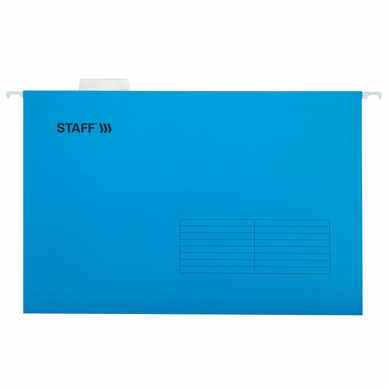Подвесные папки А4/Foolscap (404х240 мм) до 80 л, комплект 10 шт, синие, картон, STAFF, 270933