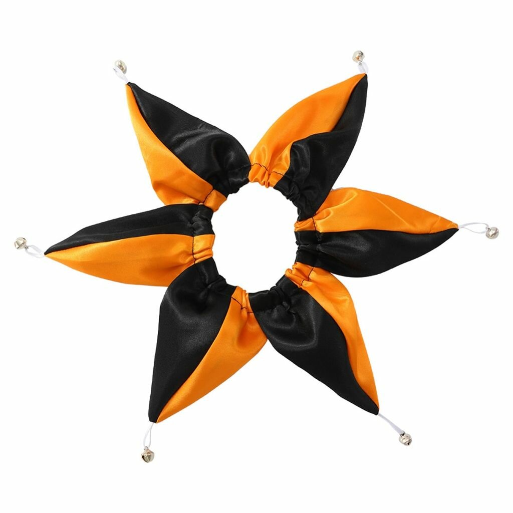 Шарф для домашнего клоуна на Хэллоуин-Черно-оранжевый-L