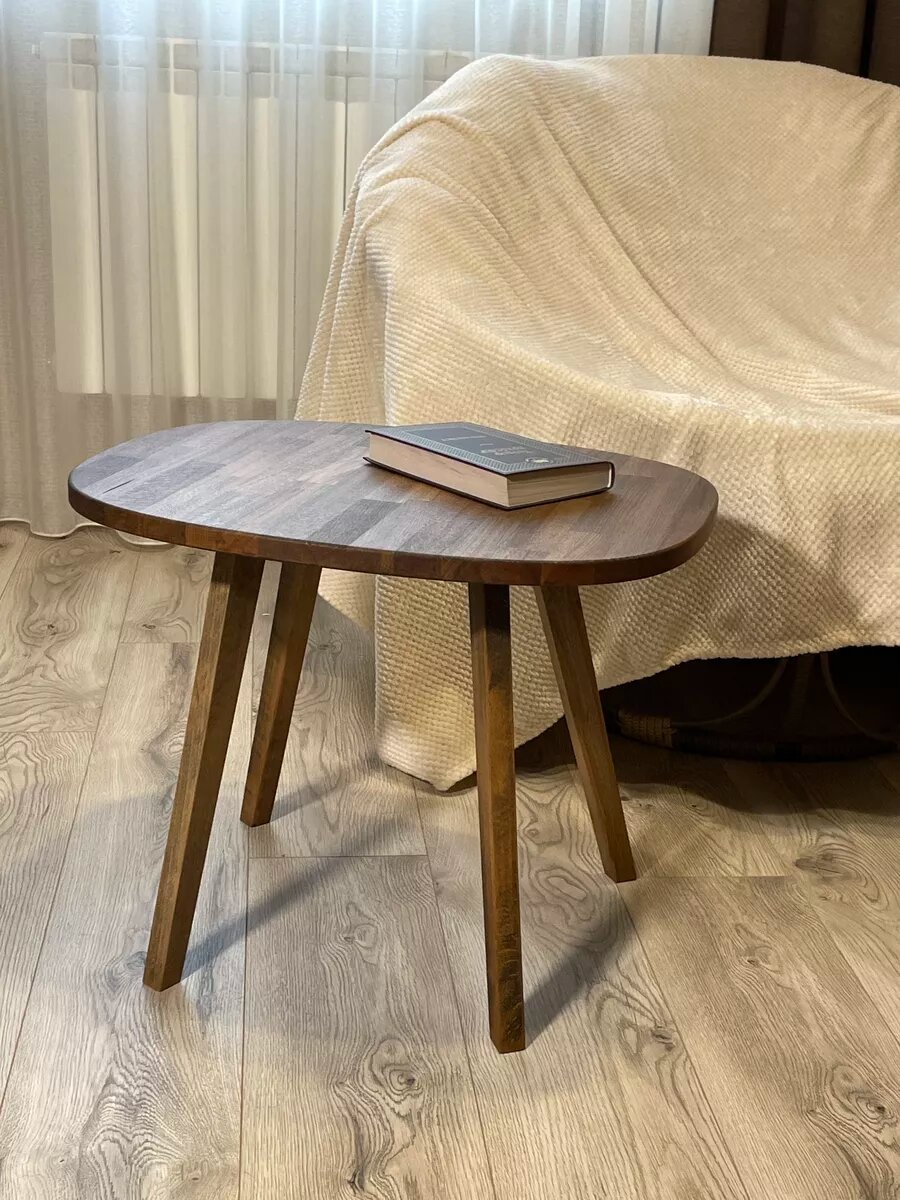 Стол журнальный Непал, натуральное дерево, темный, 58*48*45 см