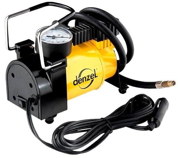 Компрессор Denzel / Дензел DC-20 автомобильный поршневой, 12В, 10бар, 35л/мин / силовая техника и оборудование