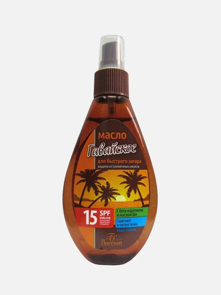 Масло для загара SPF15 FLORESAN гавайское