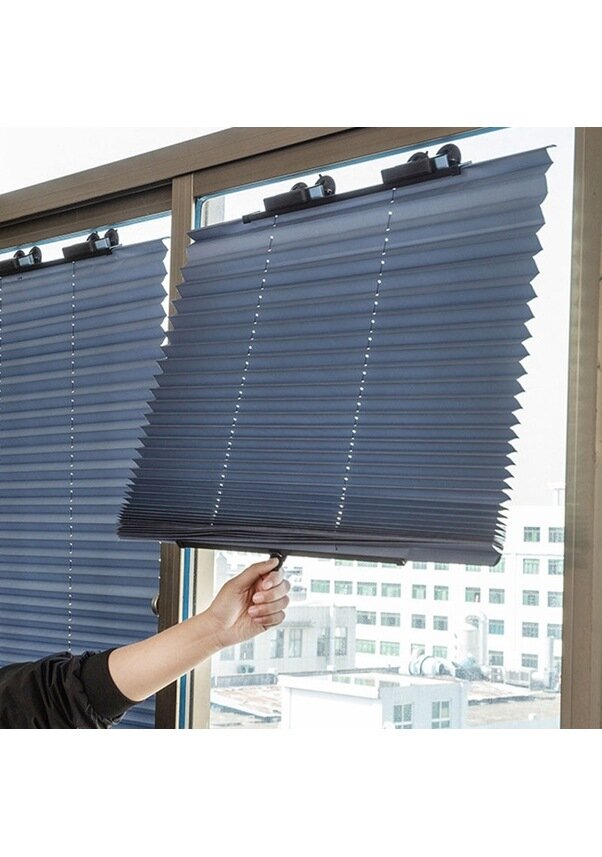 Автоматический выдвижной солнцезащитный тент для передней части автомобиля 80 х 185 см, плиссированное покрытие для окон