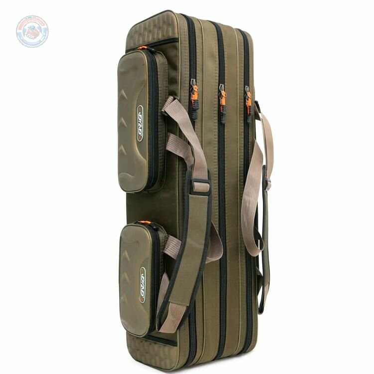 Универсальный чехол для удочек 100 см с тремя секциями, водостойкая сумка для рыбалки и хранения спиннингов, удобная переноска с ремнем через плечо