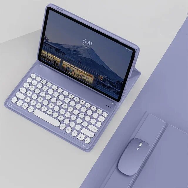 Яркая Цветная Беспроводная Bluetooth-клавиатура, яркий Чехол для Realme Pad Mini 8,7 2022, Магнитный кожаный чехол для Realme Pad Mini 8,7