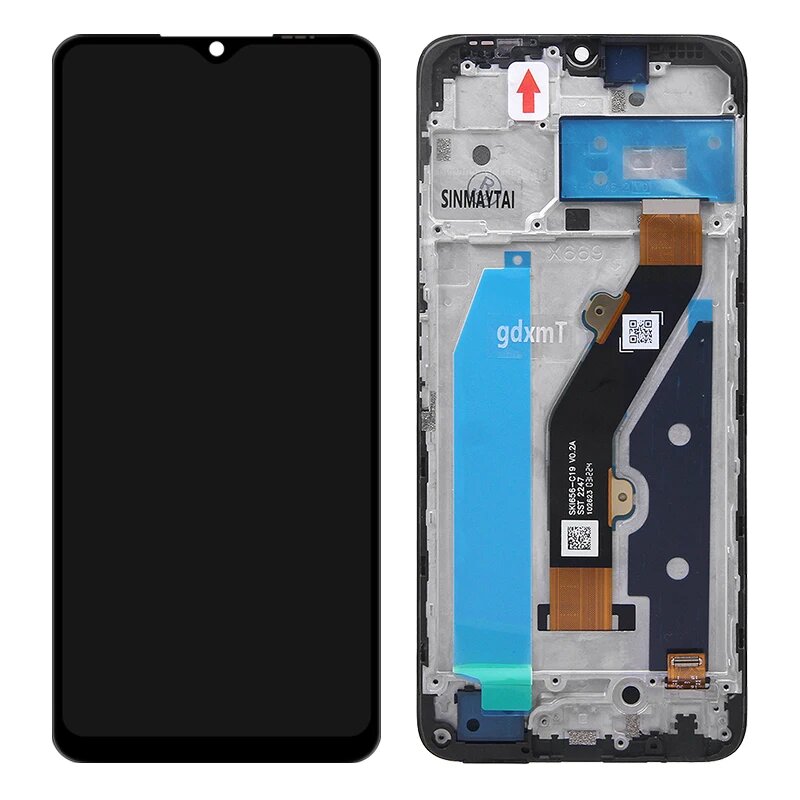 6,56 "Hot 30i экран дисплея для Infinix Hot 30i NFC X669 X669C X669D ЖК-экран Black With Frame