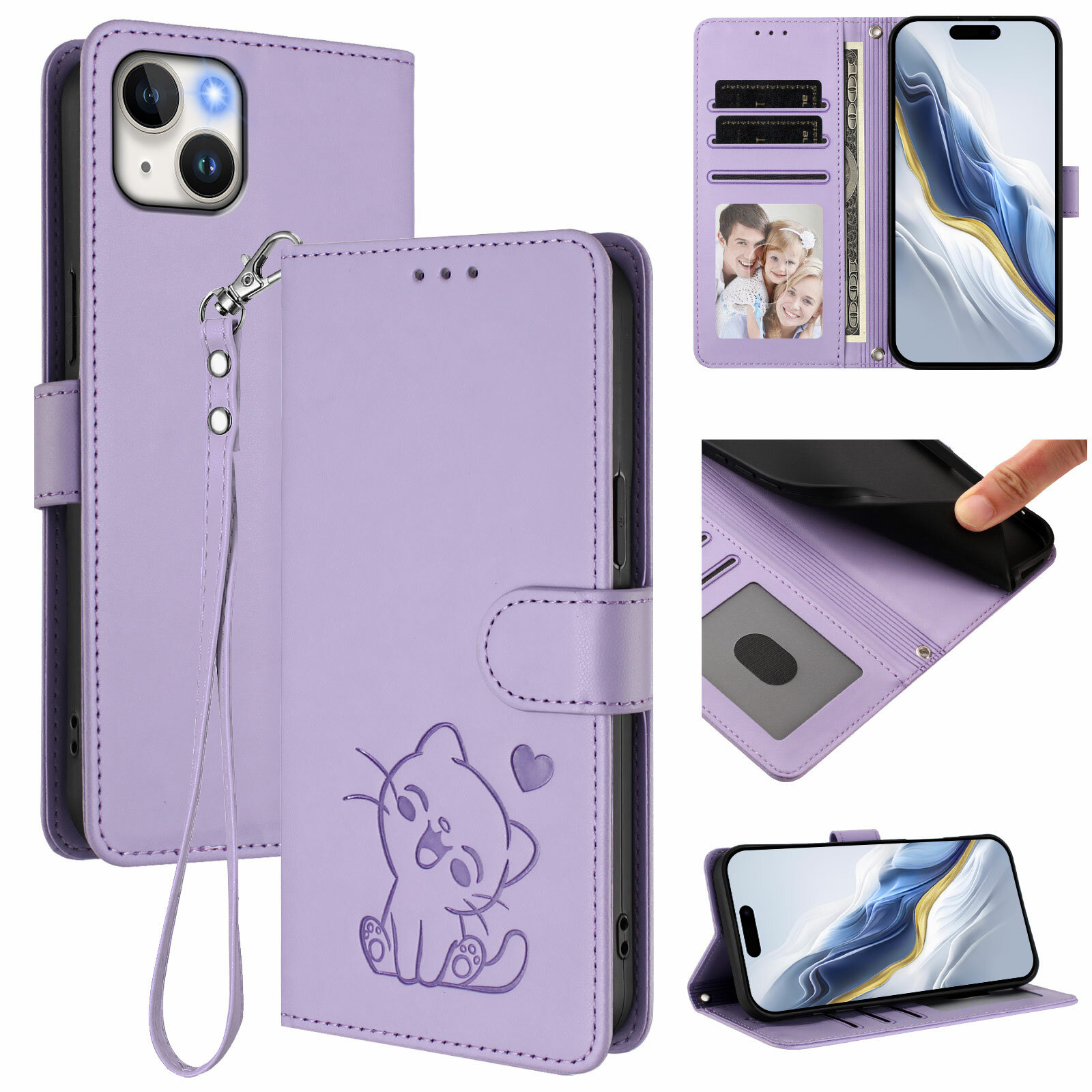 Подходит для Apple iPhone 15 Plus (Эпл Айфон 15 Плюс) Магнитные пряжки, кронштейны, сейсмостойкие, новинки, подарки