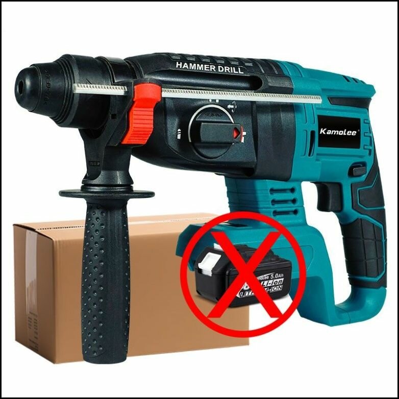 Kamolee 2000Вт Беспроводной бесщеточный перфоратор с режимом сверления(Гофроящик , Без акб )