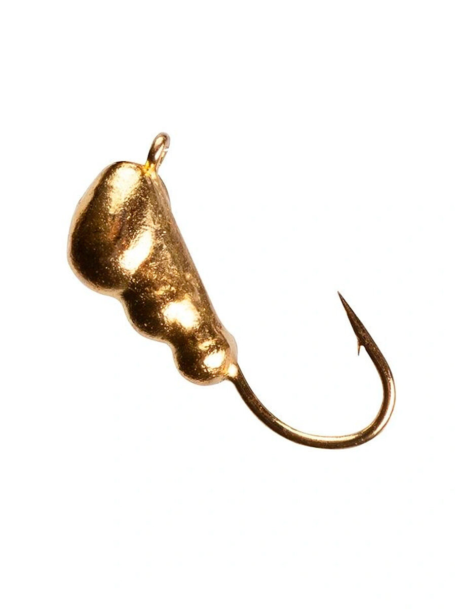 Мормышка Helios вольфрамовая Муравей с ушком 4мм 1гр Go (MW-1340-Go), 10 штук в упаковке