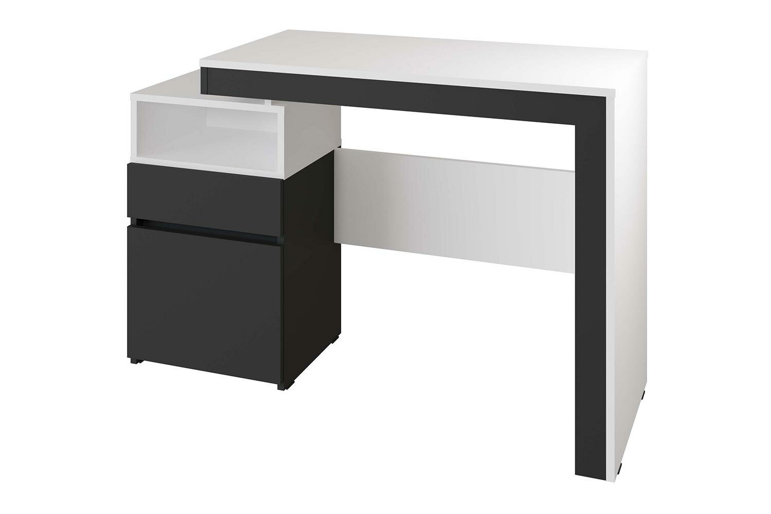Письменный стол Нова 115,3х45,2х75,2 см, с ящиком, цвет белый, антрацит