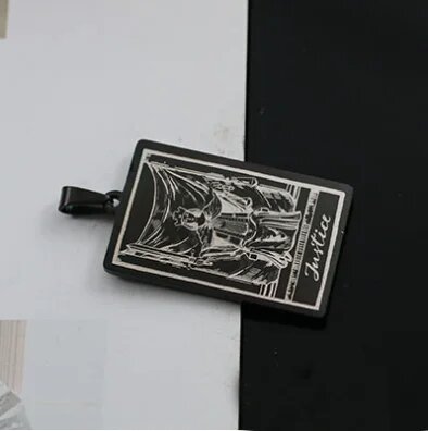 Подвеска в виде карты Таро из нержавеющей стали без цепочки для мужчин и женщин, прочность императрицы, металлические подвесные украшения, вечерние ювелирные изделия, подарок