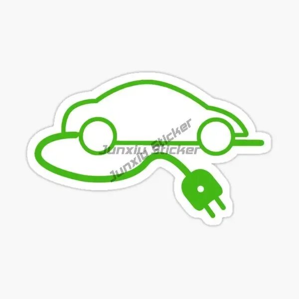 Электромобиль с нулевыми выбросами, Эмблема с логотипом электромобиля, креативные наклейки из ПВХ, аксессуары для украшения стены автомобиля, внедорожный фургон, внедорожник