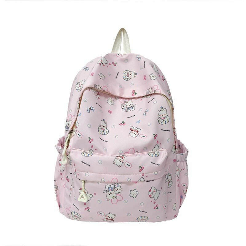 Рюкзак для путешествий большие объемы милый девочий с вентиляционной нейлоновой тканью для студентов колледжа розовый schnauze